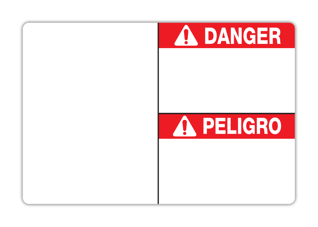 LabelTac Die-Cut Danger (Bilingual Spanish) Supply | Creative Safety Supply