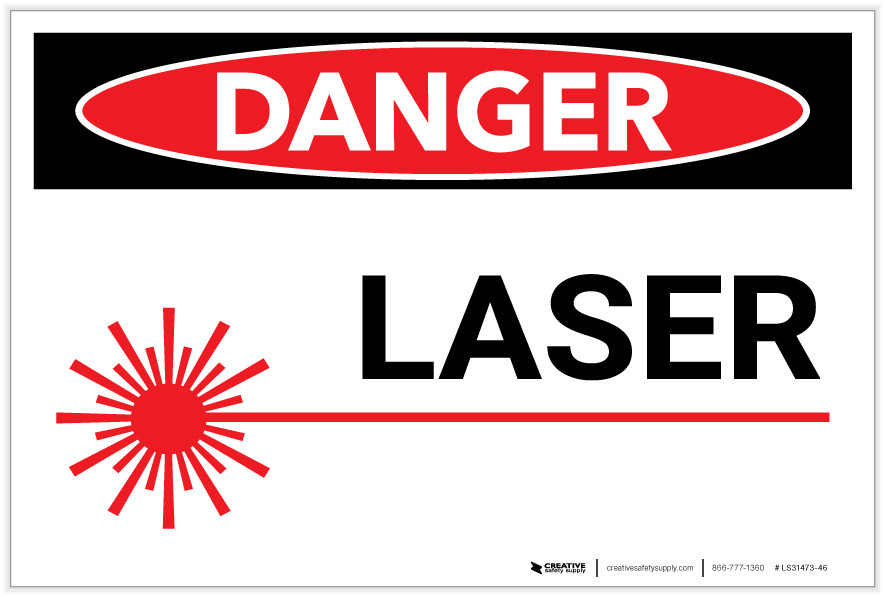 Danger: Laser with Graphic - Label | Creative Safety Supply