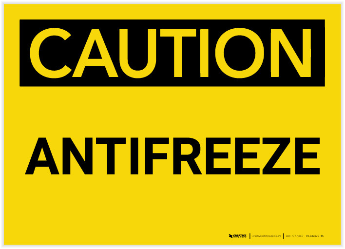 Caution: Antifreeze - Label