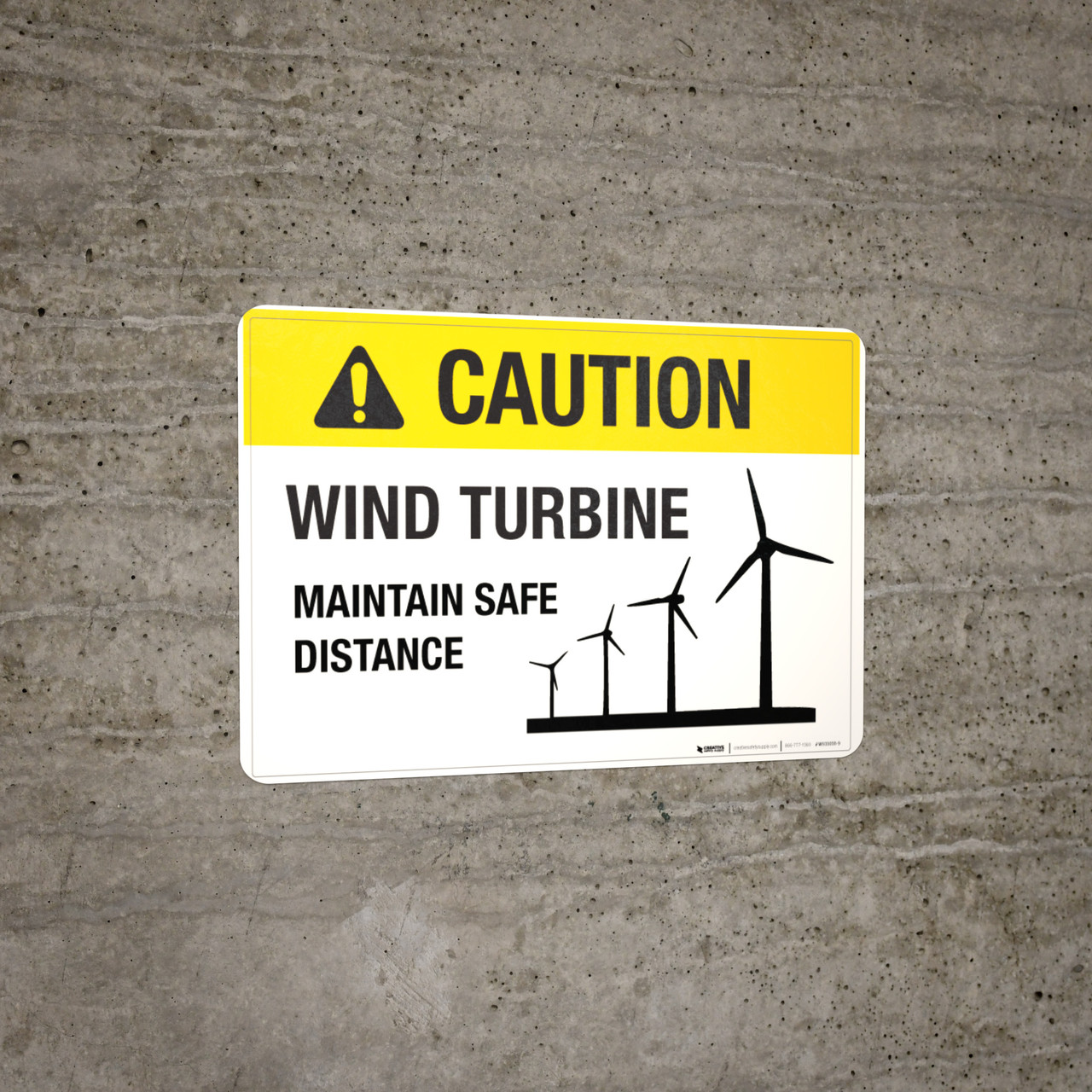 Caution - Wind Turbine - Wall Sign