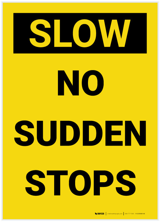 Caution: No Sudden Stops - Label