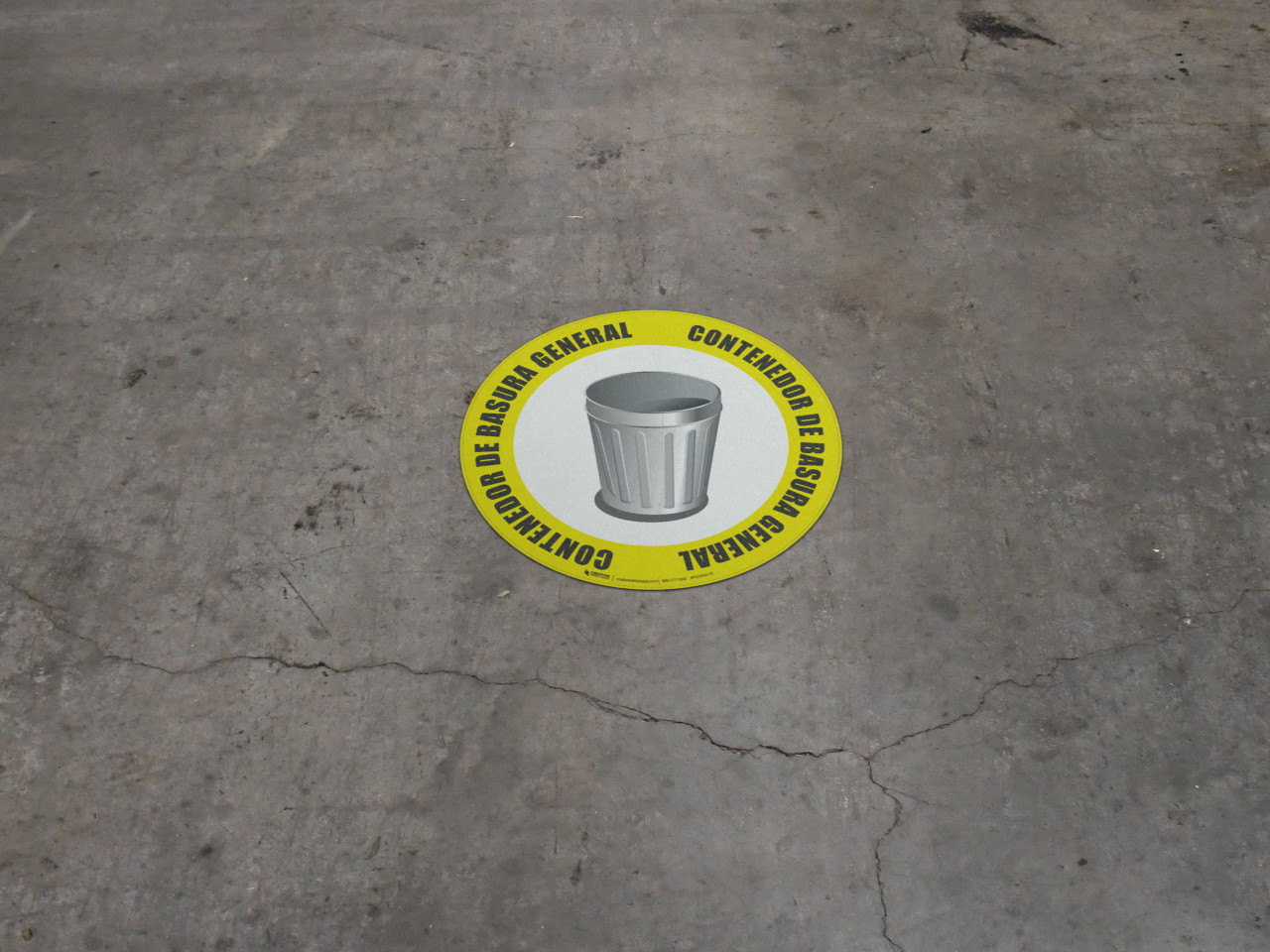 Contenedor de Basura General (General Trash Can) Floor Sign | Creative ...