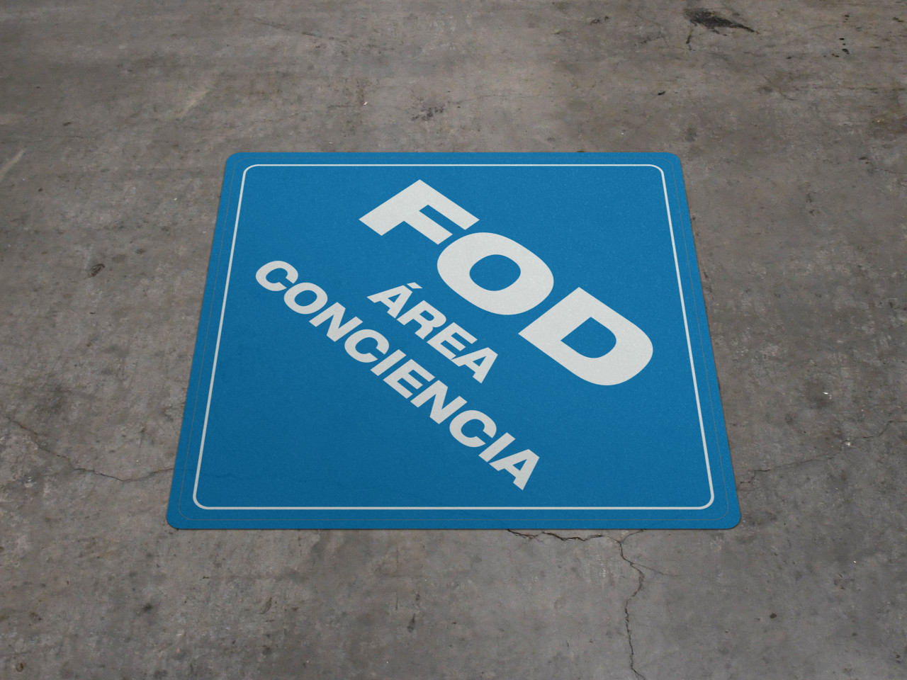 FOD Area Conciencia (FOD Awareness Area) - Type B Floor Sign