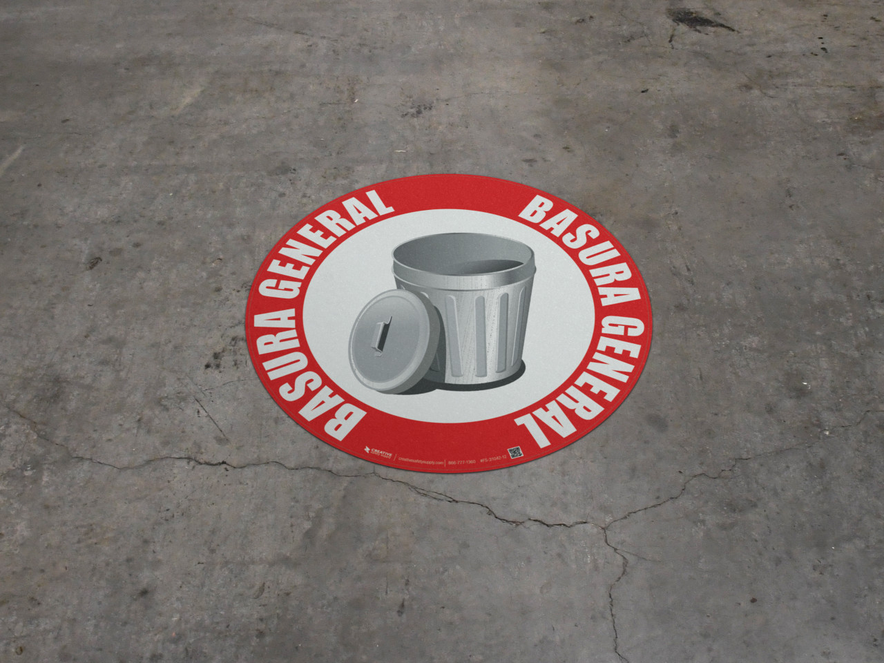 Basura General (General Trash) Floor Sign