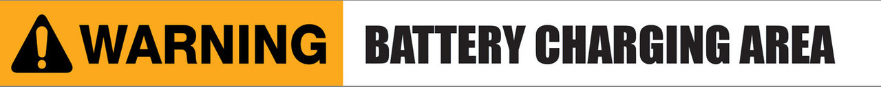 Warning: Battery Charging Area - Inline Printed Floor Marking Tape