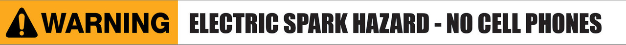 Warning: Electric Spark Hazard No Cell Phones - Inline Printed Floor ...