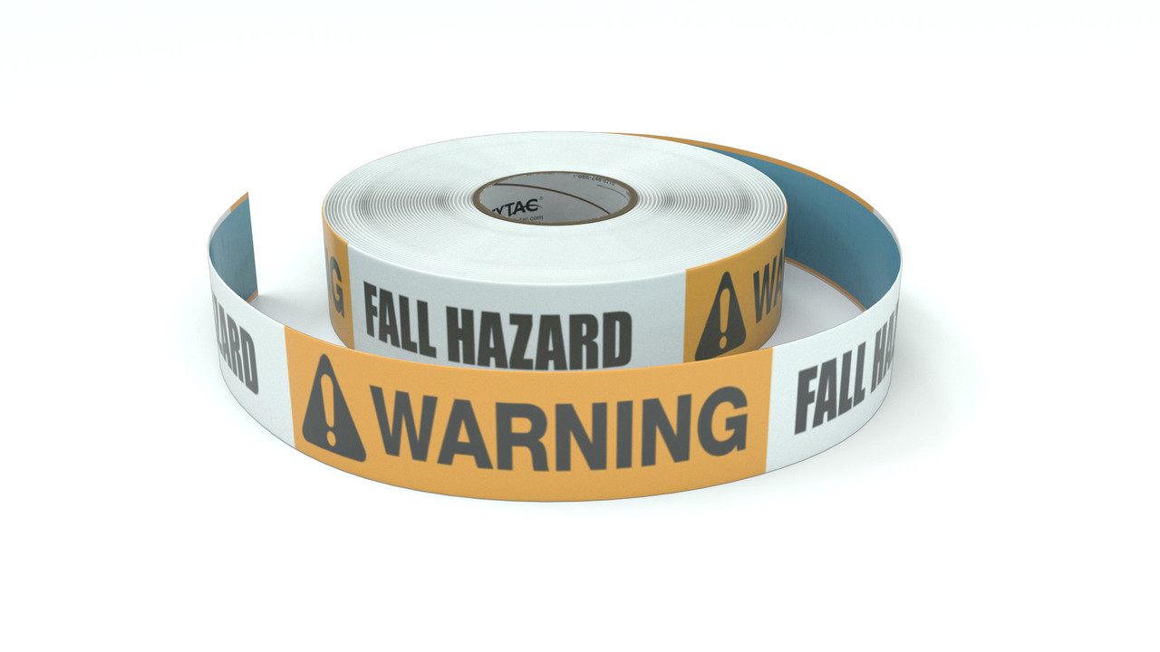 Warning: Fall Hazard - Inline Printed Tape