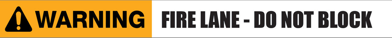 Warning: Fire Lane Do Not Block - Inline Printed Floor Marking Tape ...