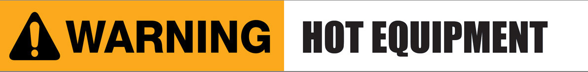 Warning: Hot Equipment - Inline Printed Floor Marking Tape | Creative ...