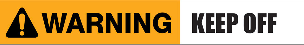 Warning: Keep Off - Inline Printed Floor Marking Tape
