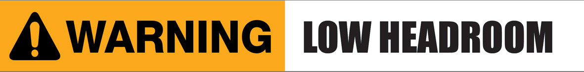 Warning: Low Headroom - Inline Printed Floor Marking Tape