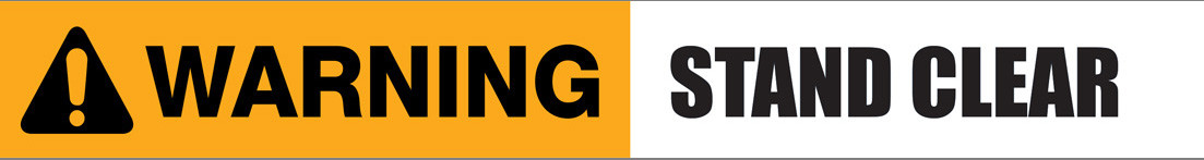 Warning: Stand Clear - Inline Printed Floor Marking Tape
