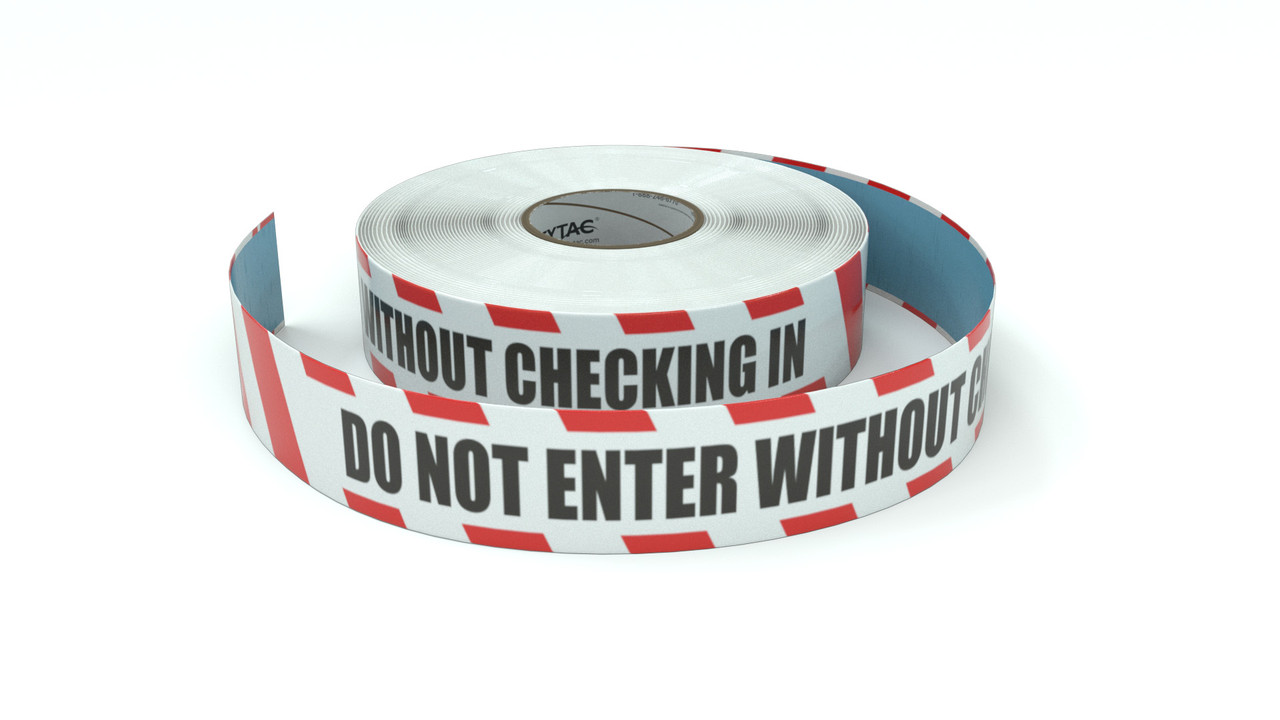 Restricted Area: Do Not Enter Without Checking In - Inline Printed ...