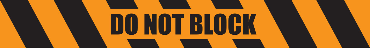 Hazard: Do Not Block - Inline Printed Floor Marking Tape | Creative ...