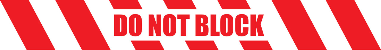 Hazard: Do Not Block - Inline Printed Floor Marking Tape | Creative ...