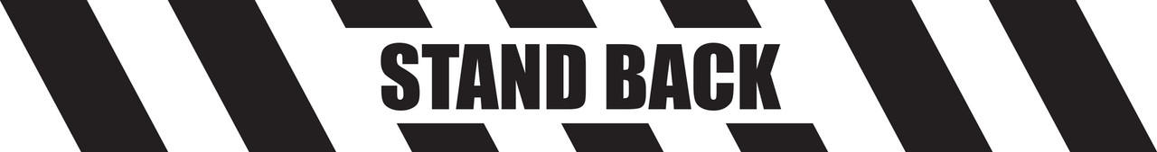 Hazard: Stand Back - Inline Printed Floor Marking Tape | Creative ...