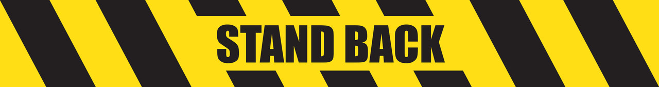 Hazard: Stand Back - Inline Printed Floor Marking Tape