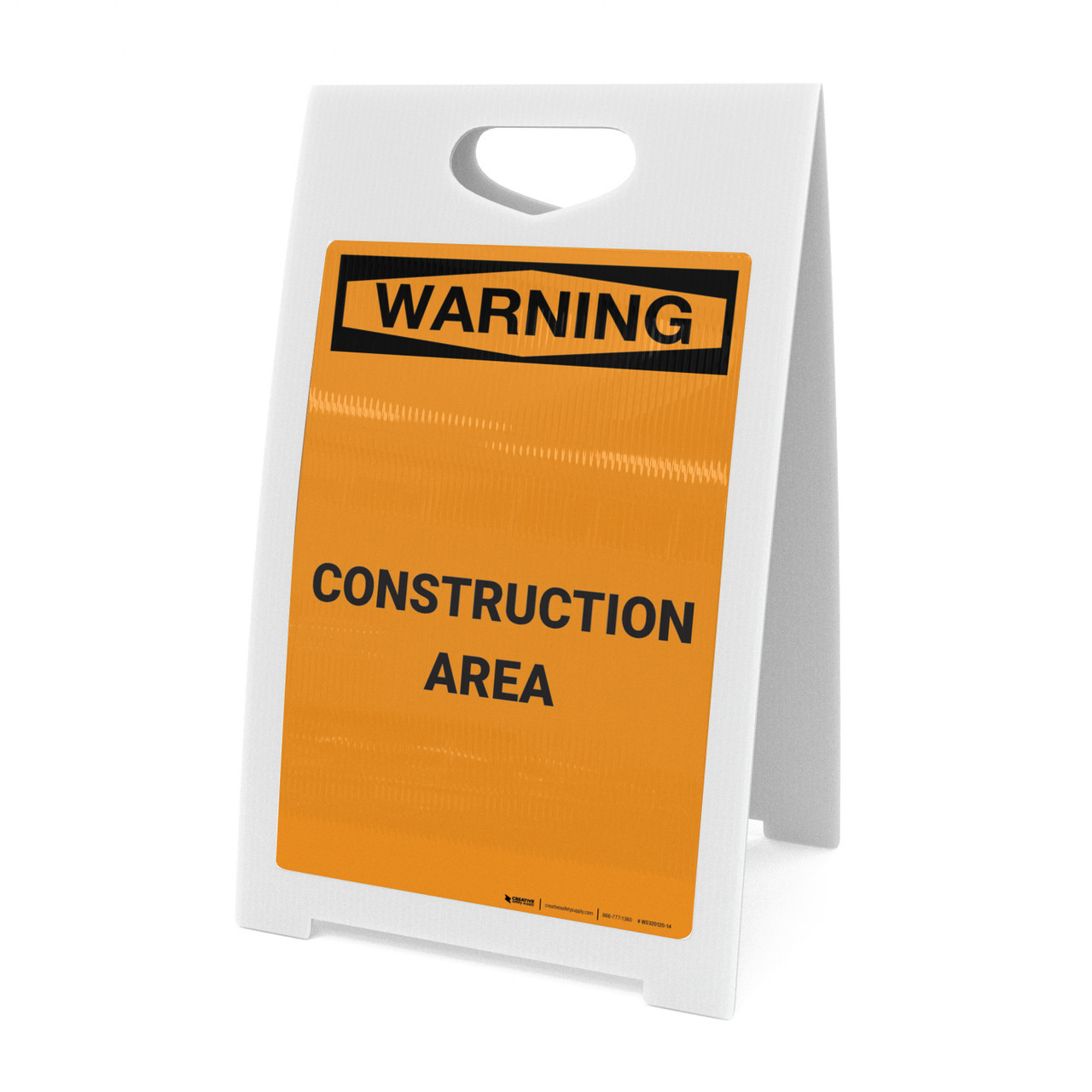 Warning: Construction Area - A-Frame Sign
