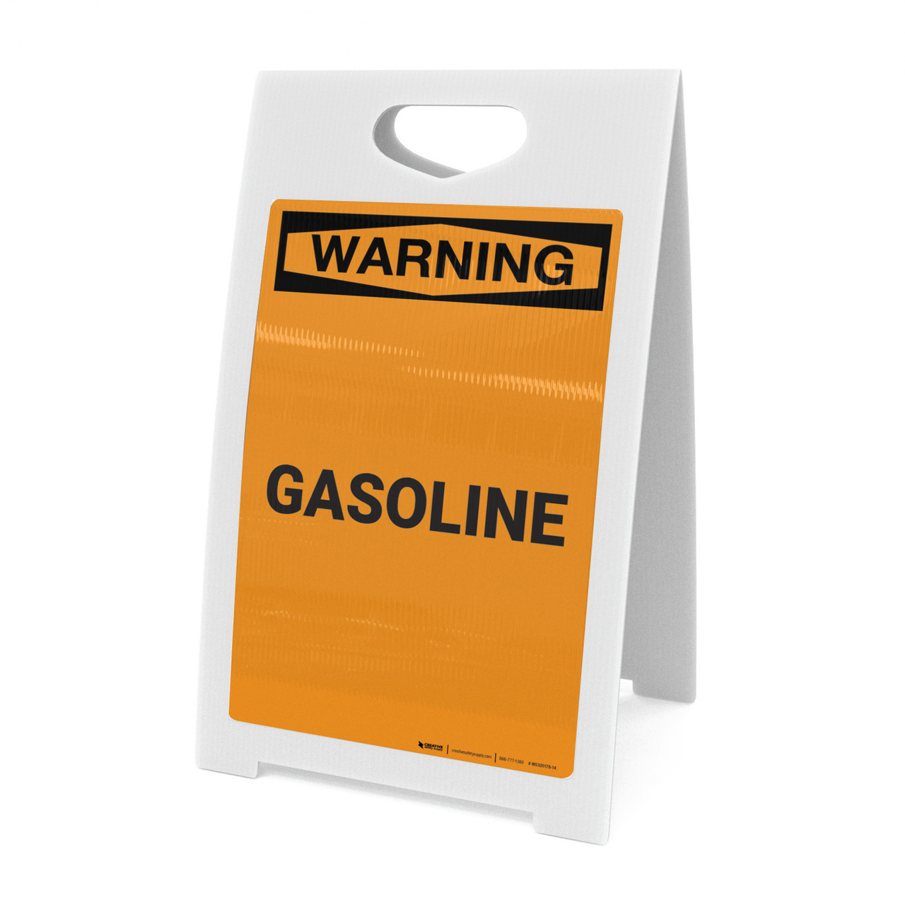 Warning: Gasoline - A-Frame Sign | Creative Safety Supply