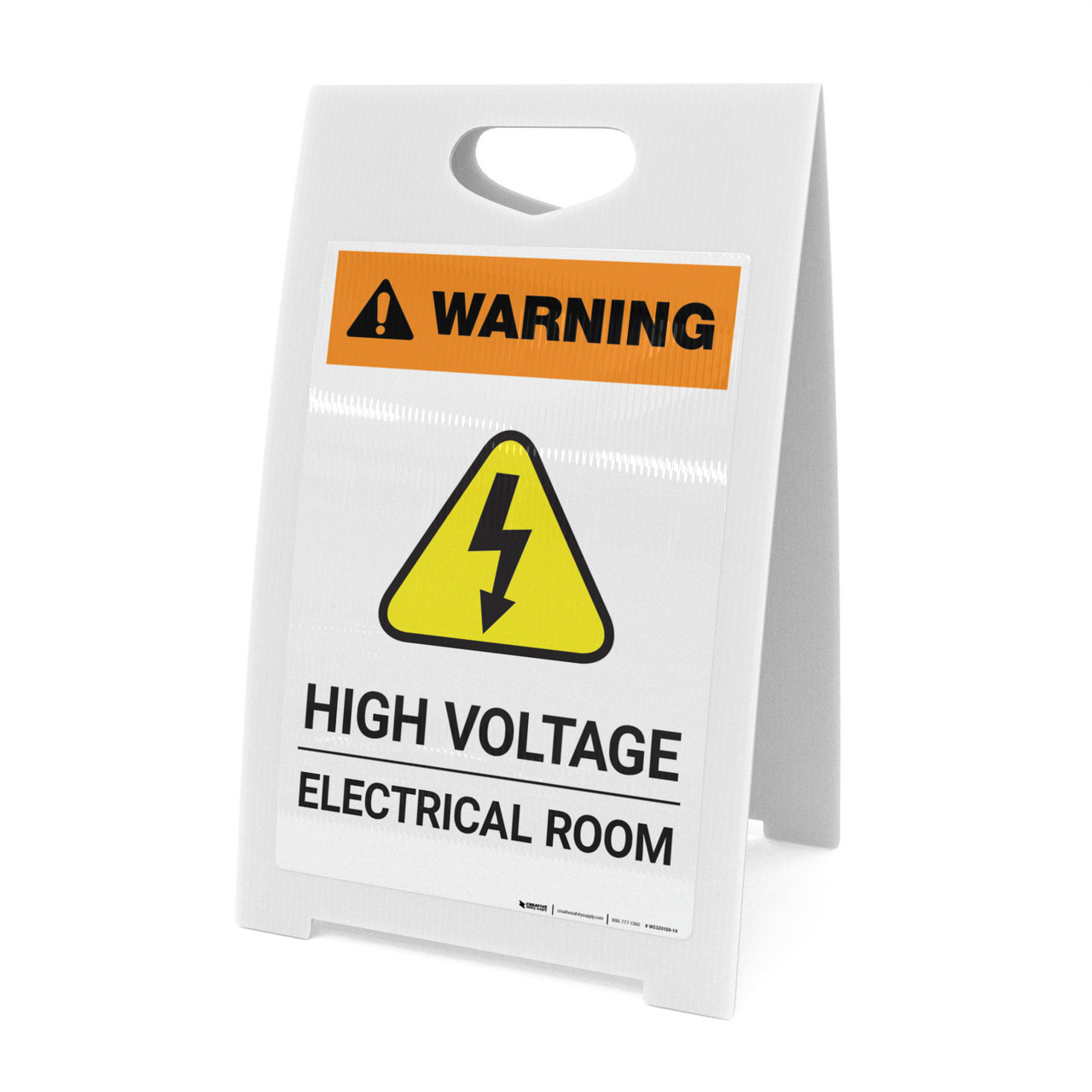 Warning: High Voltage - Electrical Room - A-Frame Sign | Creative ...