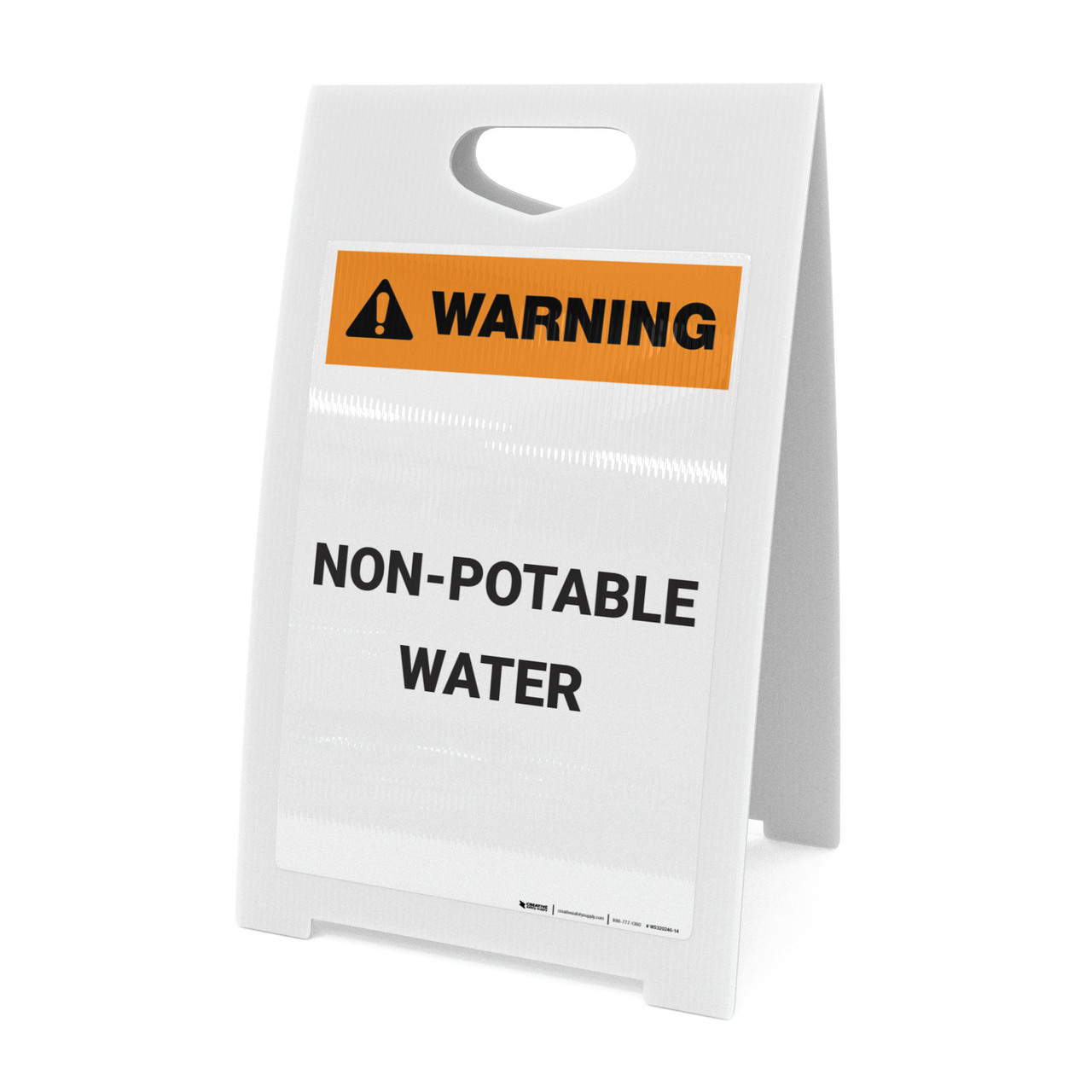Warning: Non Potable Water - A-Frame Sign | Creative Safety Supply