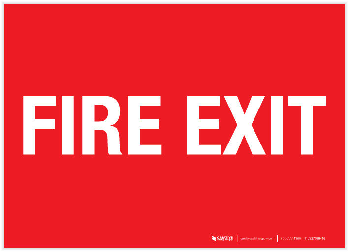 Fire Exit - Label | Creative Safety Supply