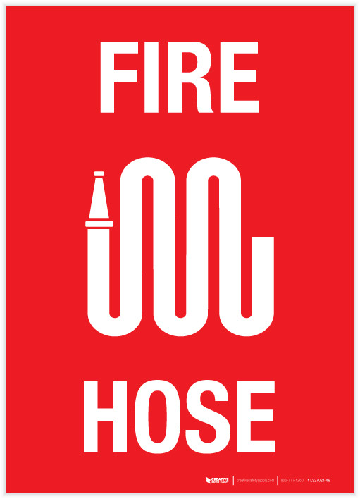 Fire Hose with Graphic - Label | Creative Safety Supply