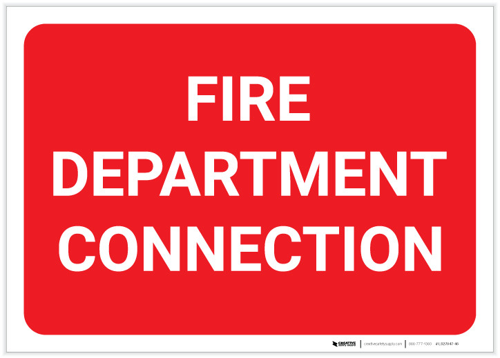Fire Department Connection Landscape - Label