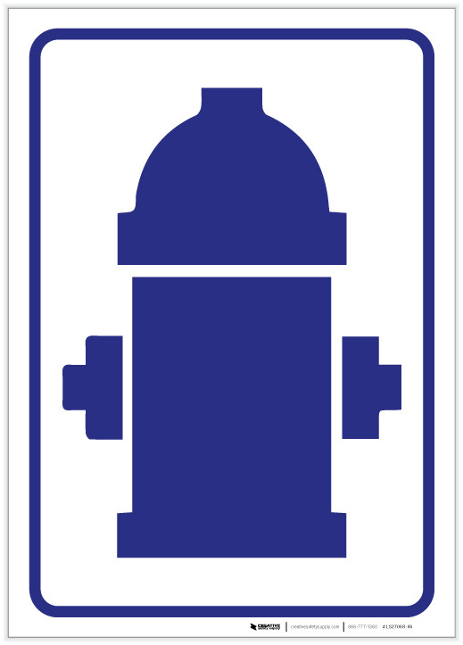 Fire Hydrant Symbol Portrait - Label