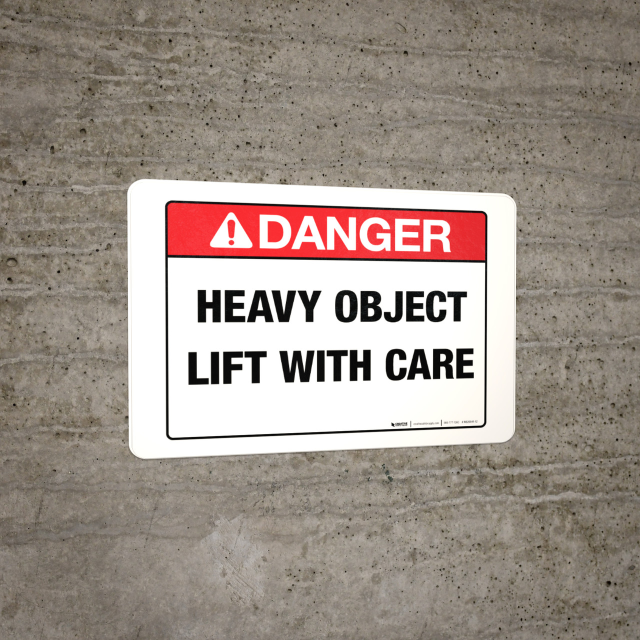 Danger - Heavy Object - Wall Sign