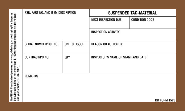 Military Condition Tags 3X5 (roll of 200)