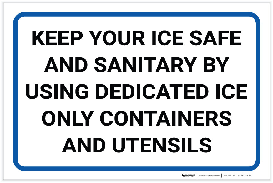 Keep Your Ice Safe and Sanitary Landscape - Label