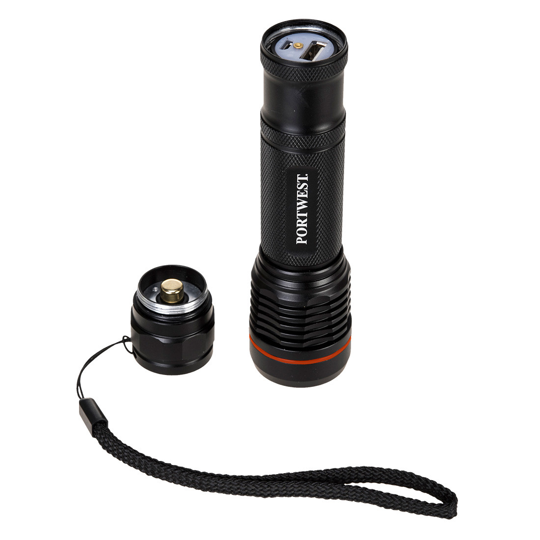 Portwest PA75 USB Rechargeable Flashlight | Creative Safety Supply