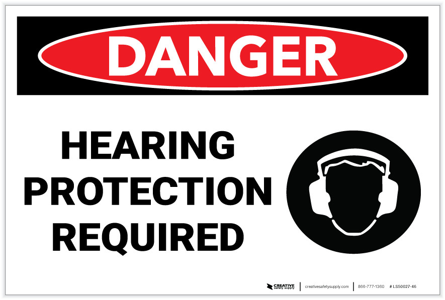 Hearing Protection Required Stickers