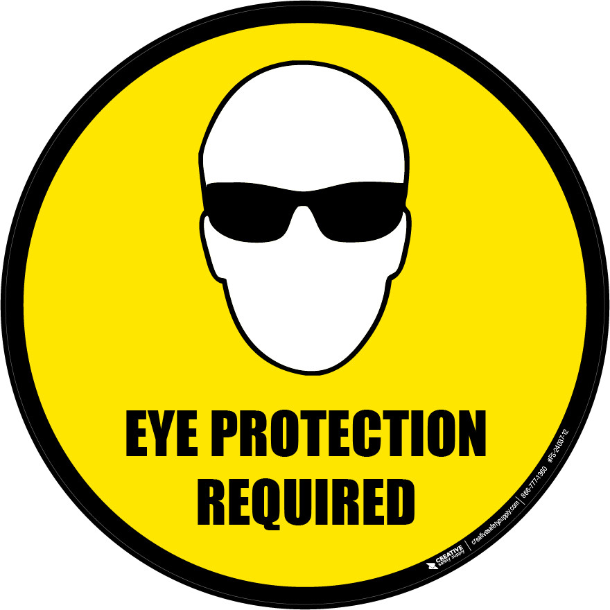 Floor Sign - Eye Protection Required