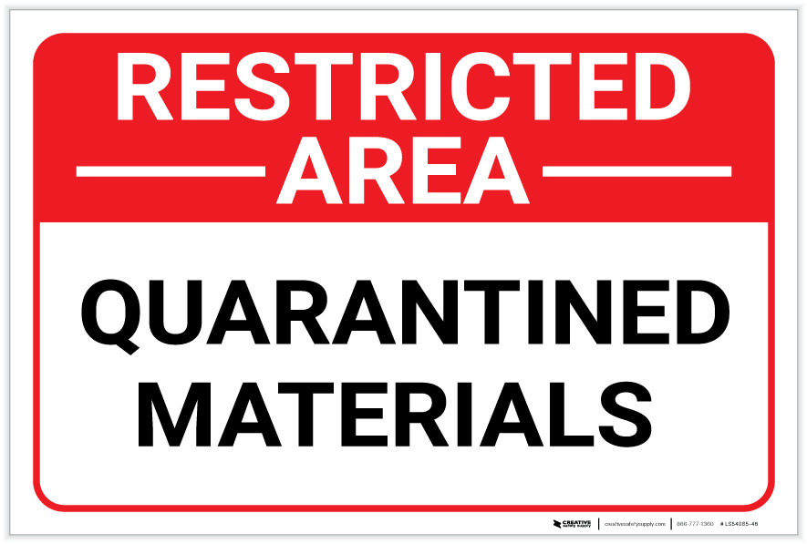 Restricted Area: Quarantined Materials Landscape - Label | Creative ...