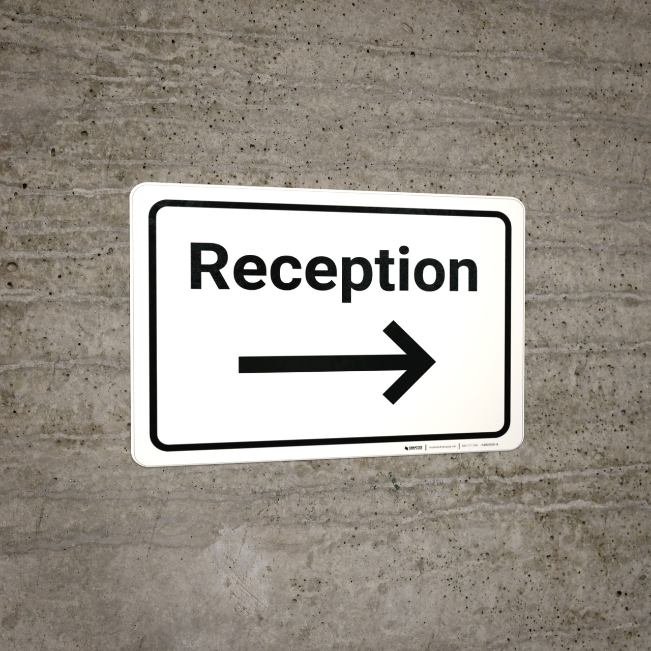 Reception Arrow Right - Wall Sign | Creative Safety Supply