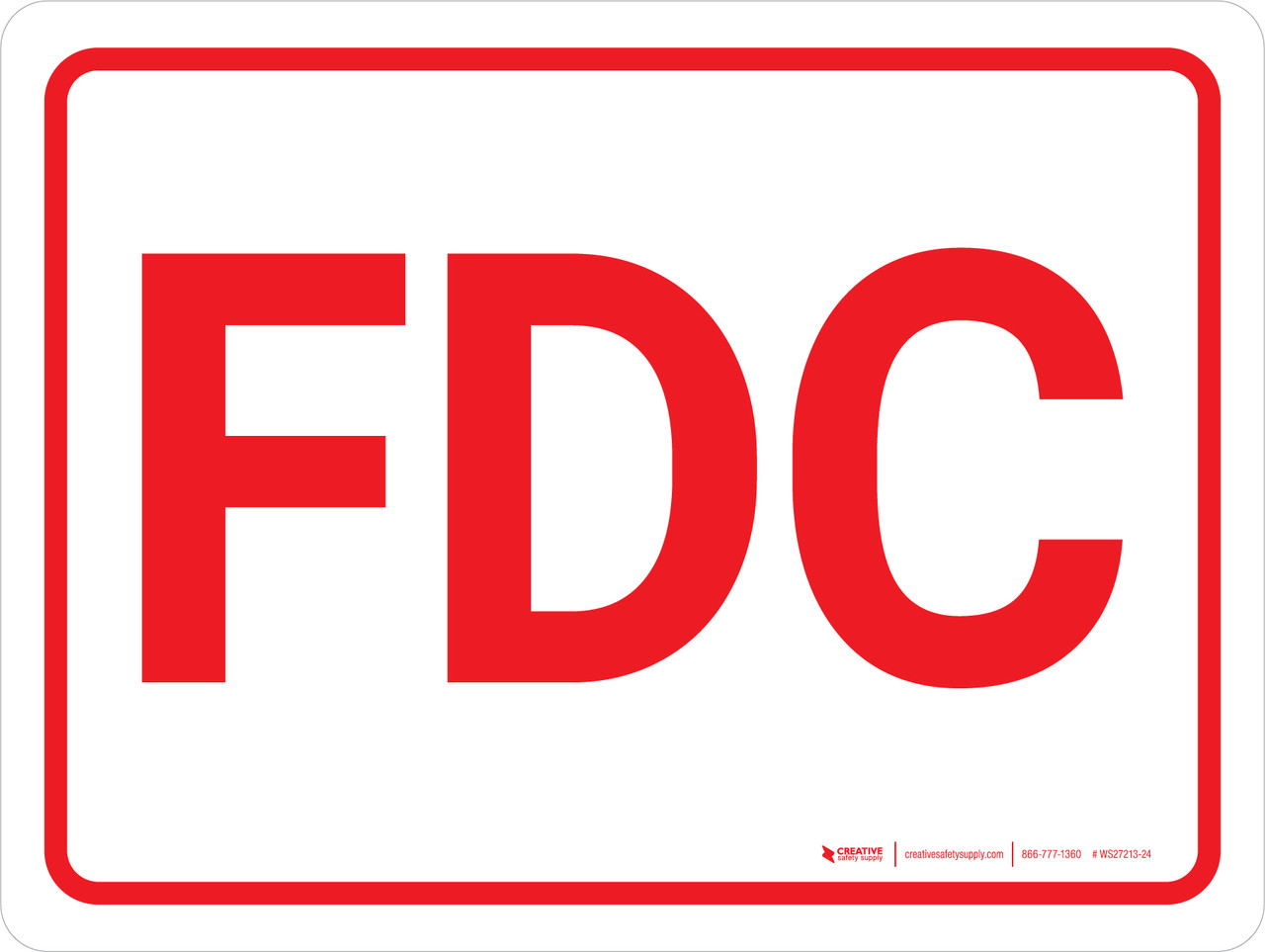 FDC White Background - Wall Sign