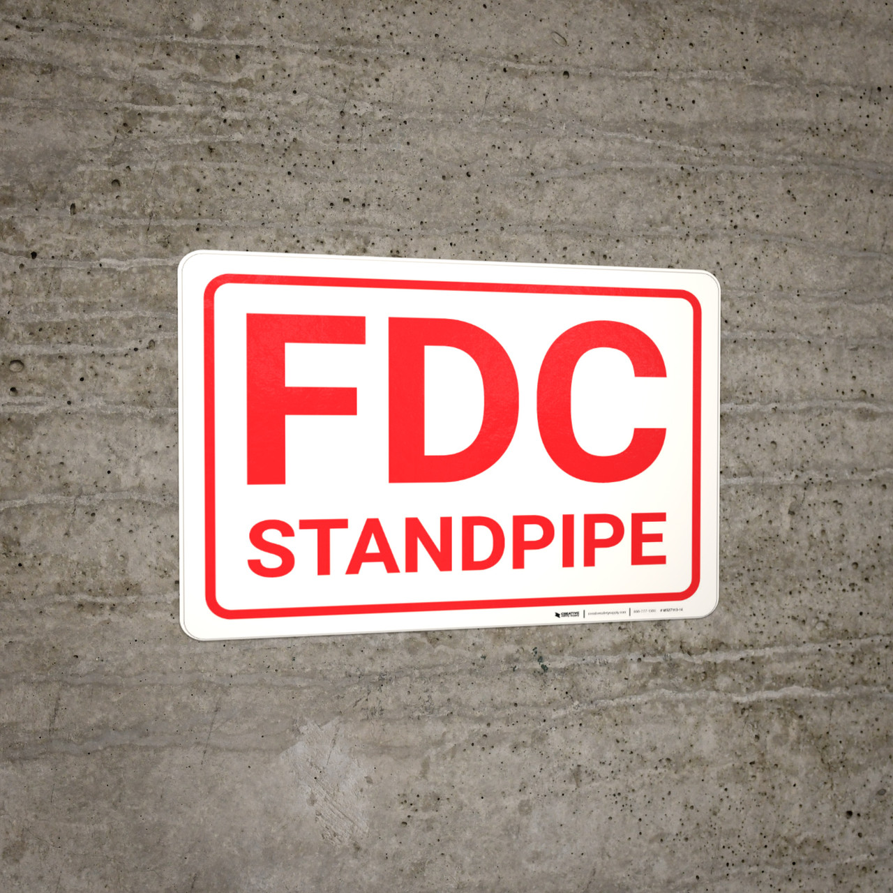 FDC Standpipe White Background - Wall Sign | Creative Safety Supply