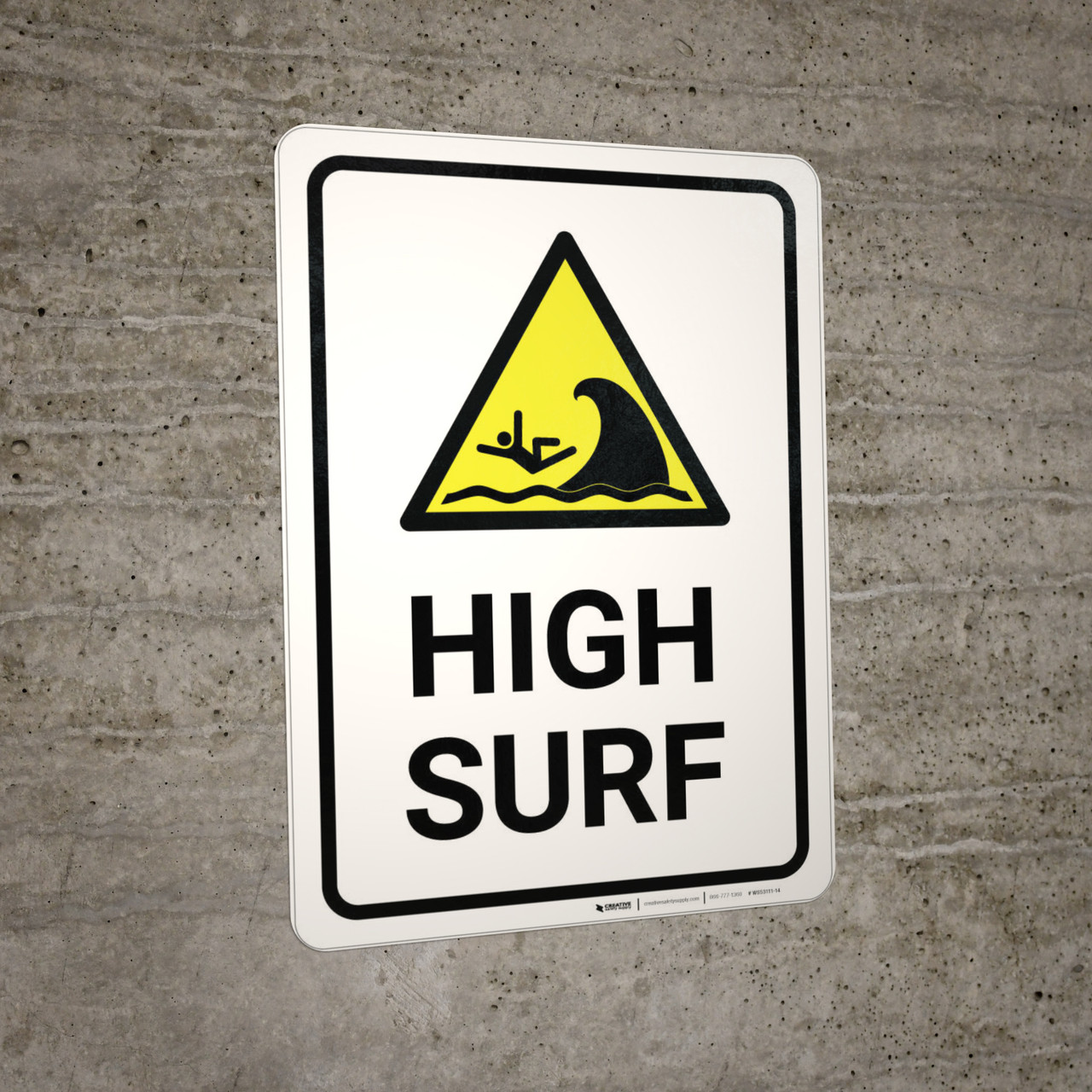 High Surf with Icon - Wall Sign | Creative Safety Supply