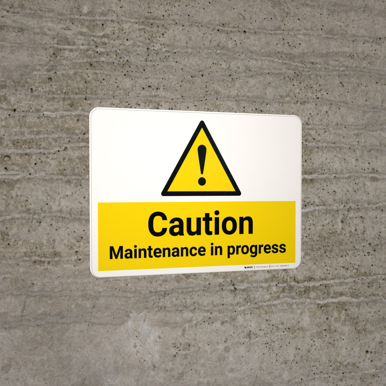 Caution: Maintenance in Progress with Pictogram - Wall Sign | Creative Safety Supply