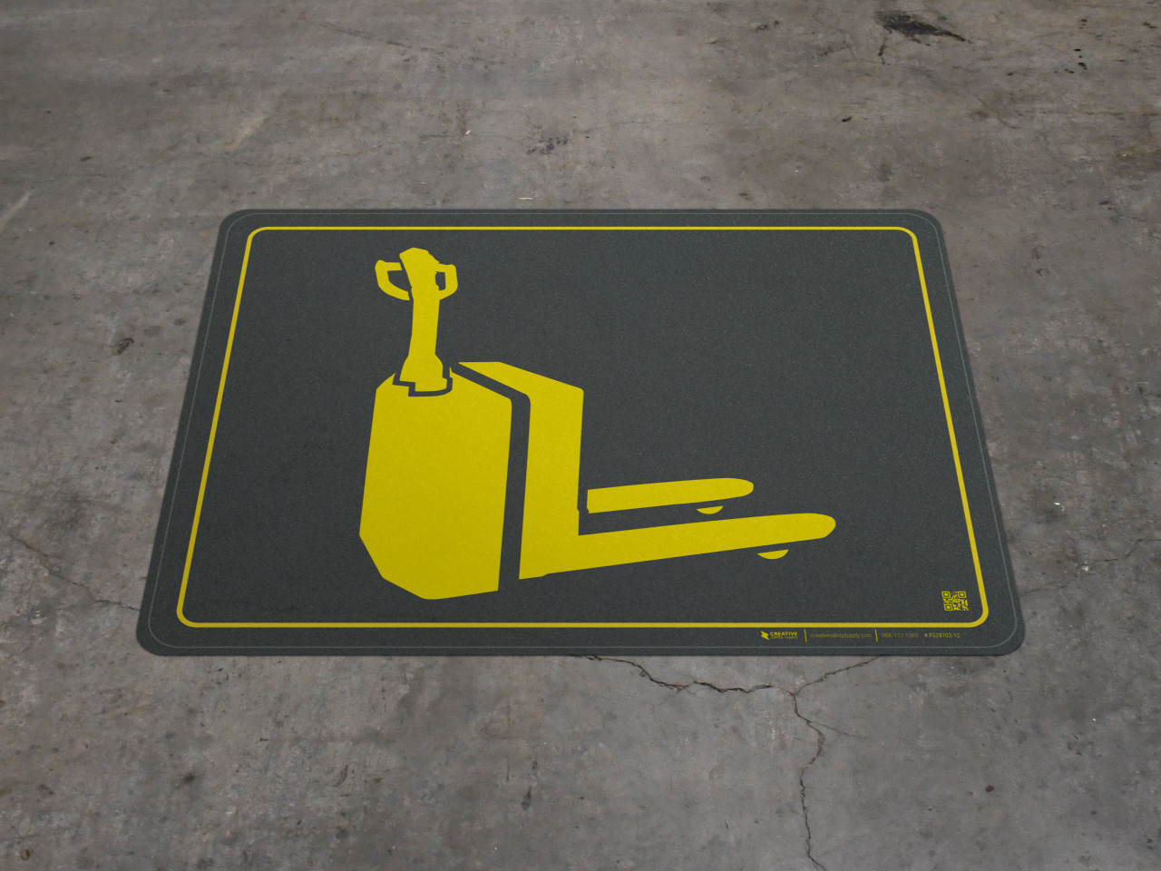 Electric Pallet Jack Parking - Floor Marking Sign | Creative Safety Supply