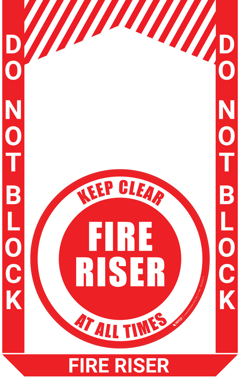 Fire Riser - Pre Made Floor Sign Bundle | Creative Safety Supply