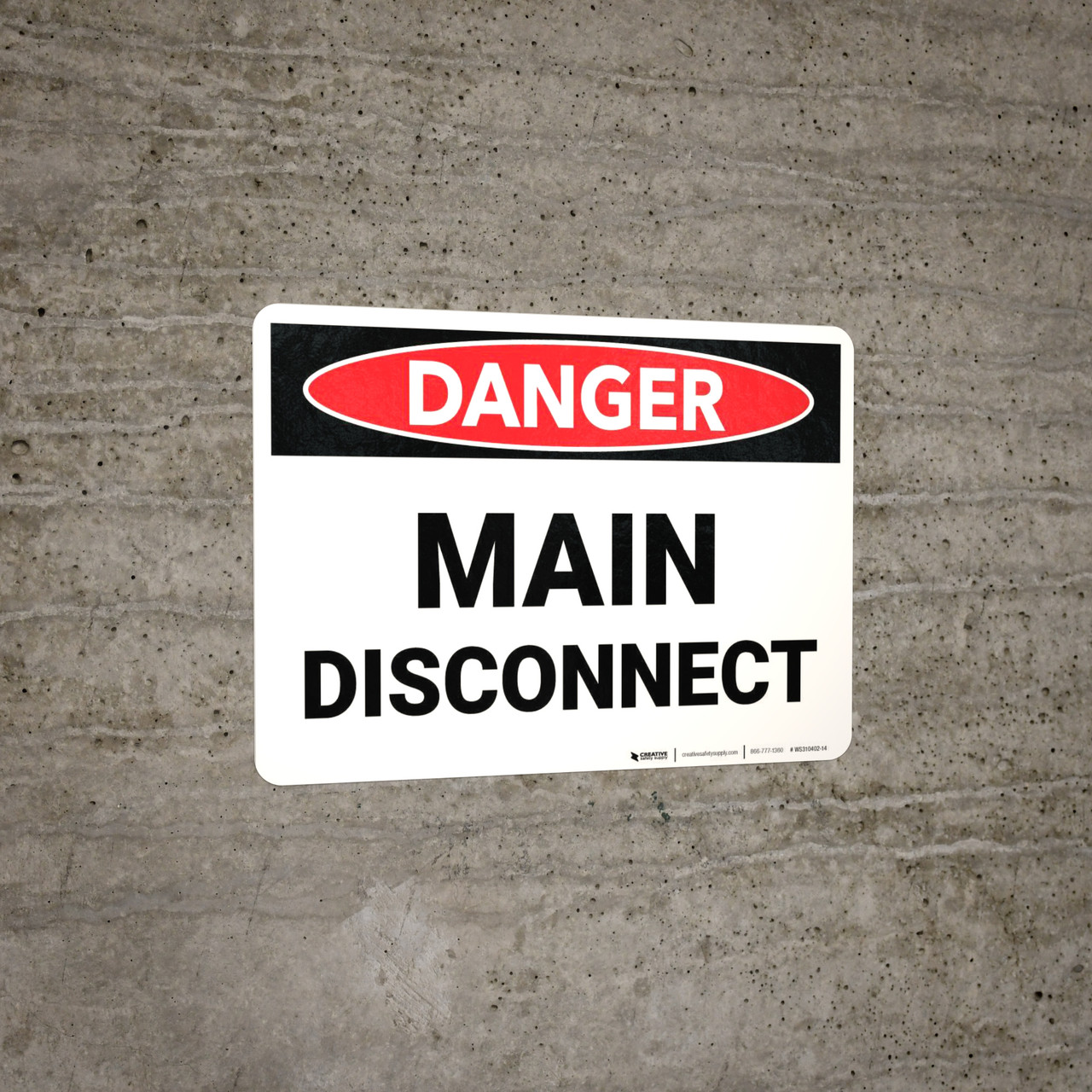 Danger: Main Disconnect Landscape | Creative Safety Supply