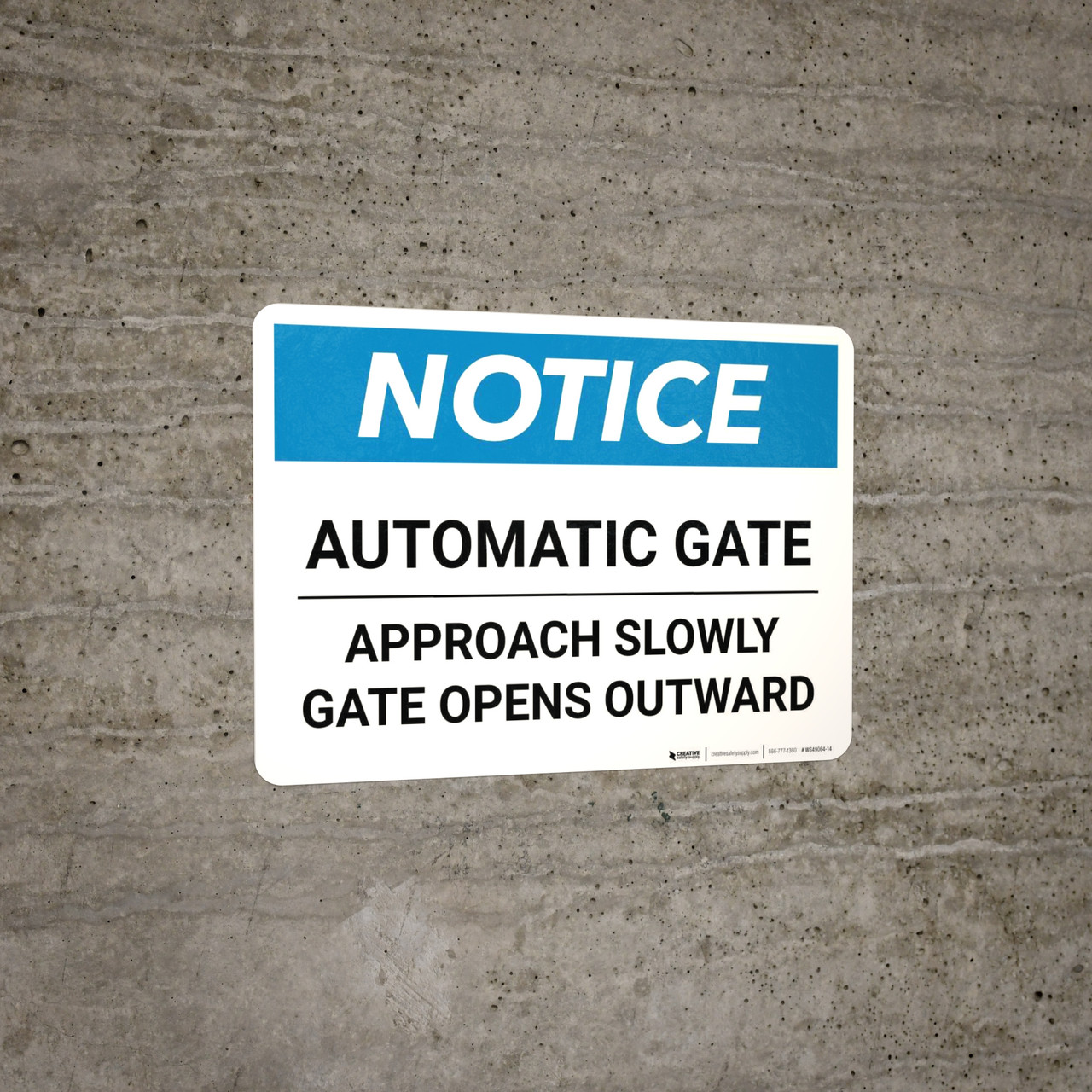 Notice: Automatic Gate Approach Slowly Gate Opens Outward Landscape ...