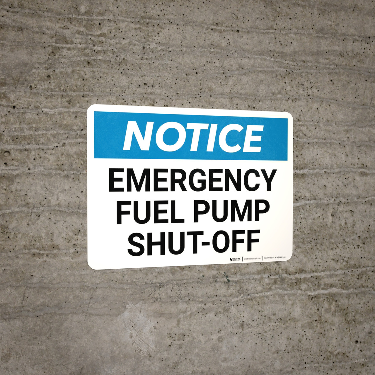 Notice: Emergency Fuel Pump Shut-off with Icon Landscape | Creative ...
