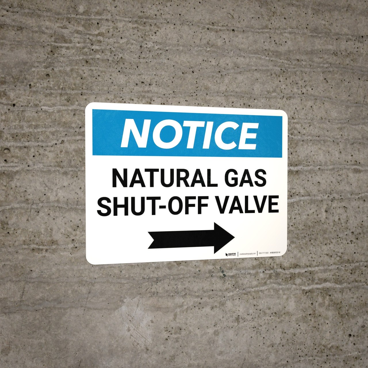 Notice: Natural Gas Shut-Off Valve with Right Arrow Landscape ...