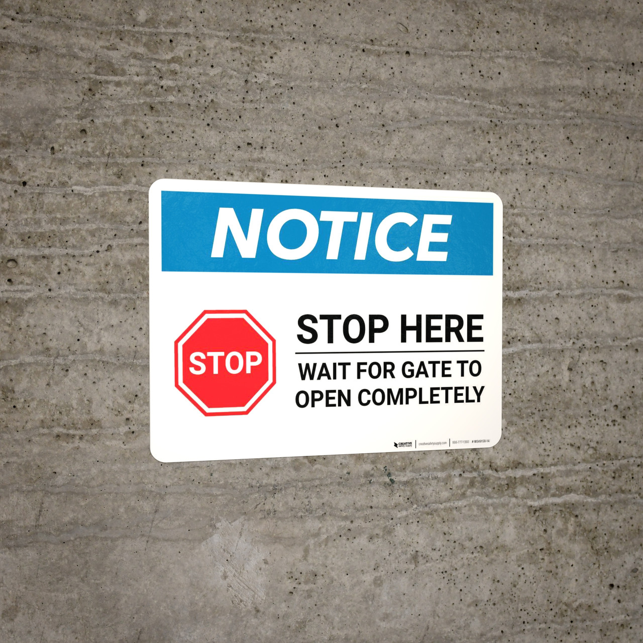 Notice: Stop - Wait For Gate To Open Completely Landscape | Creative ...