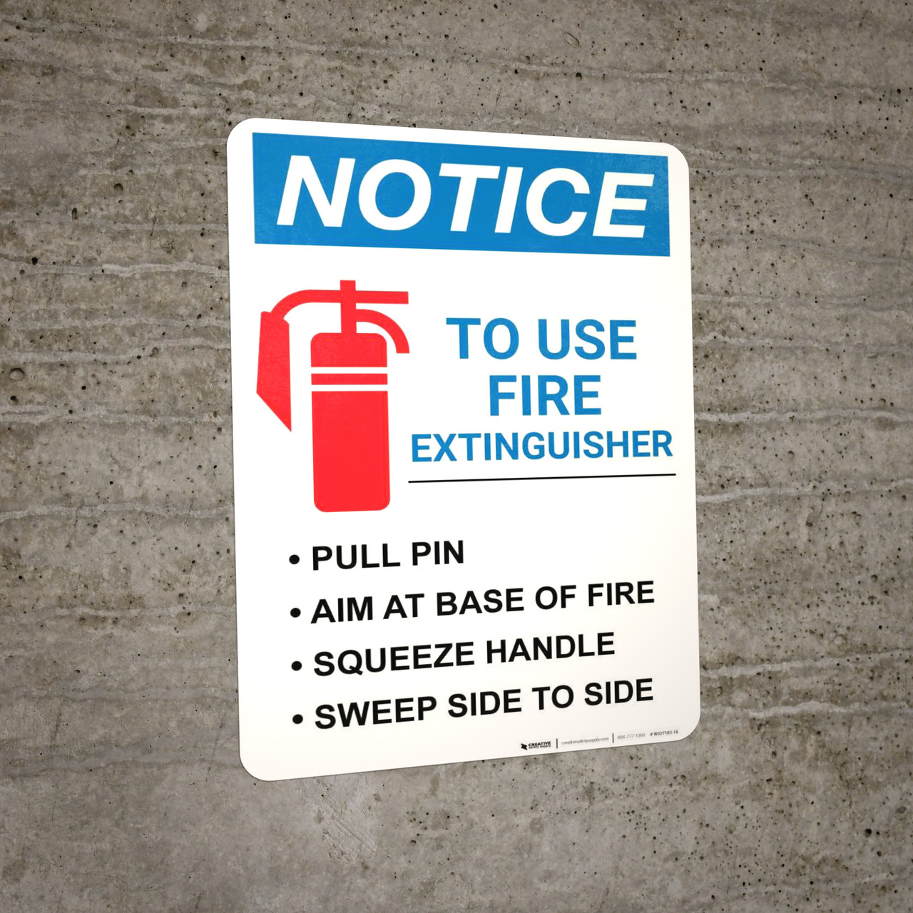 Fire Procedure Sign