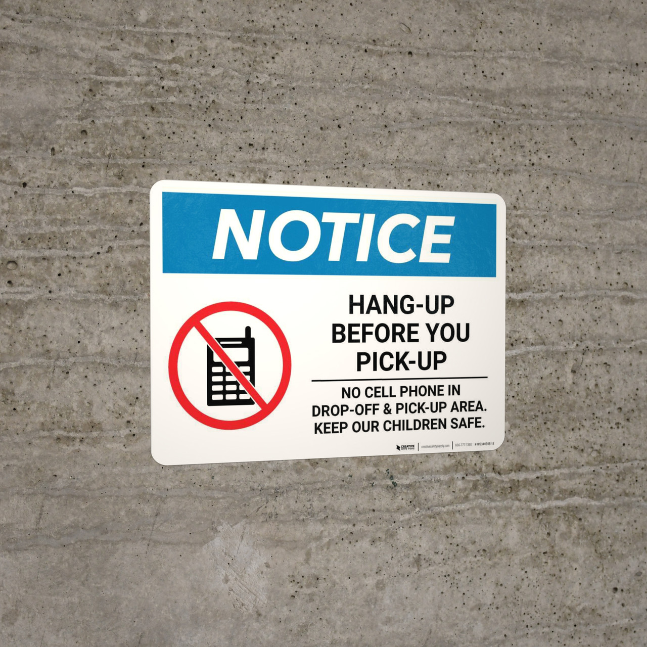 Notice: Hang-Up Before You Pick-up Landscape | Creative Safety Supply